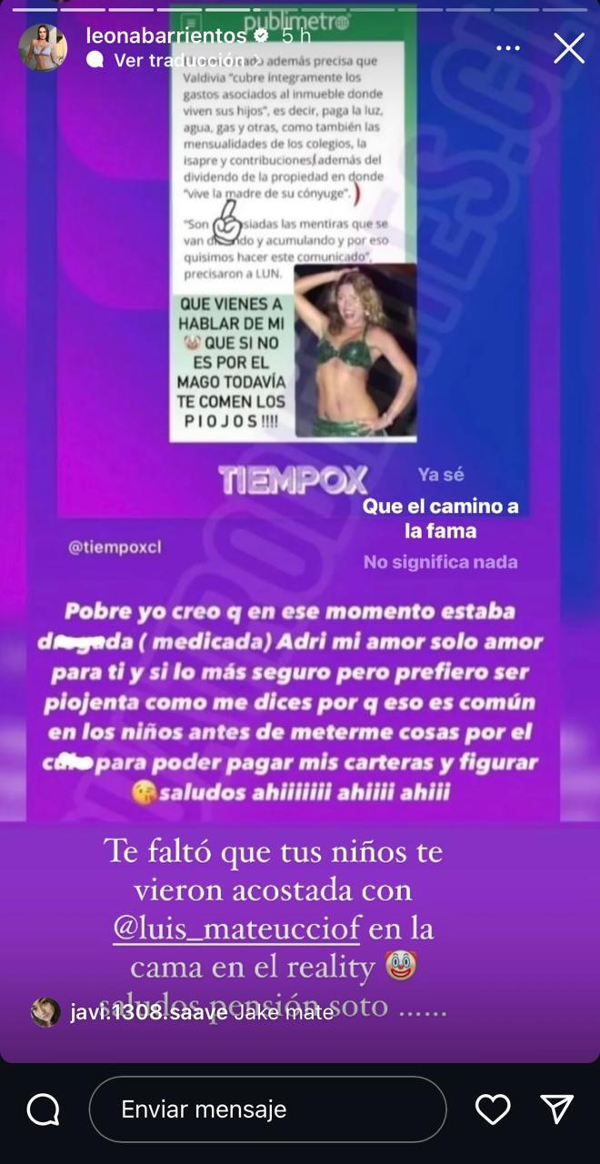 Daniela Aránguiz responde polémicos dichos de Adriana Barrientos: "prefiero ser piojenta como ...